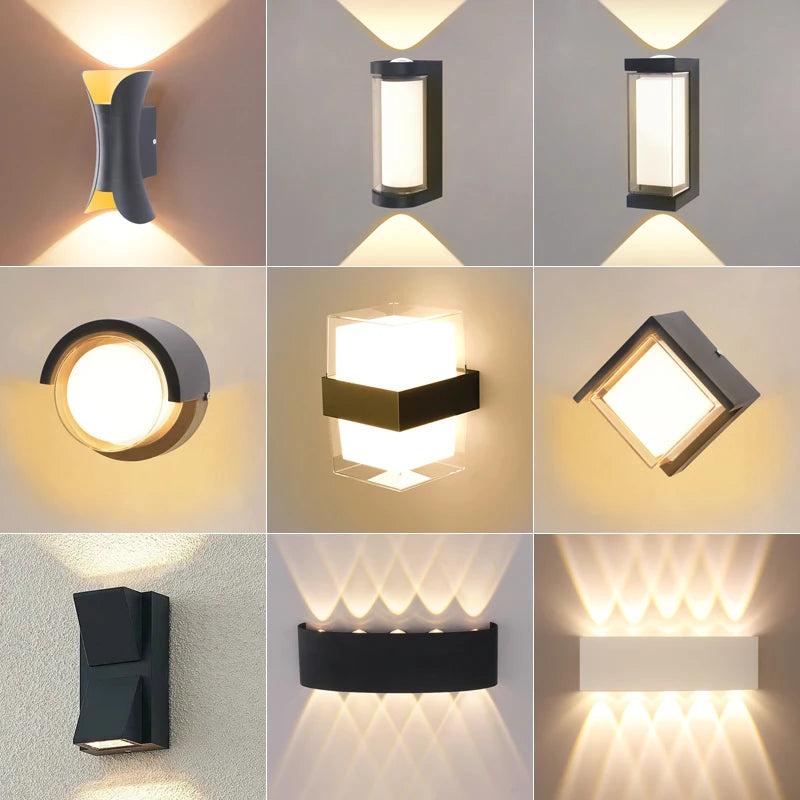 Modern LED Outdoor Wall Light – Waterproof Porch and Balcony Wall Lamp ...